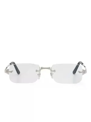 Cartier Square-frame Glasses - Silver