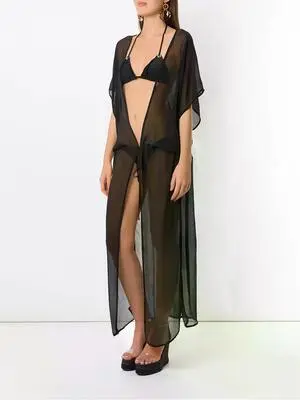 AMIR SLAMA Silk Long Shirt Dress