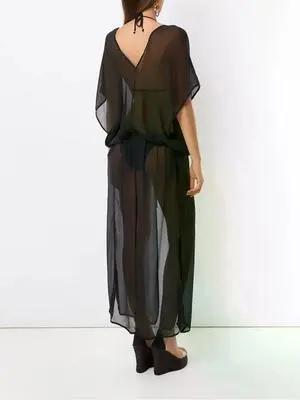 AMIR SLAMA Silk Long Shirt Dress