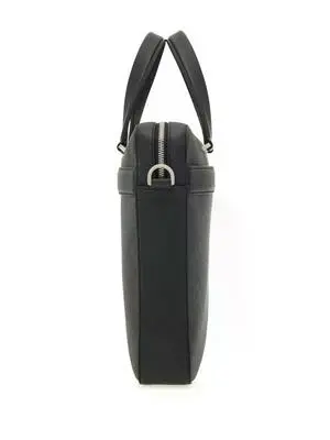FERRAGAMO Logo-stamp Leather Briefcase