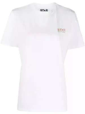 GOLDEN GOOSE Logo-print Cotton T-shirt - White
