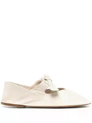 Hereu Knotted-upper Flat Pumps - Neutrals