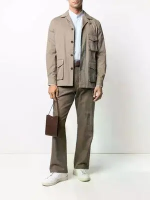 DELL'OGLIO Long-sleeve Collarless Shirt
