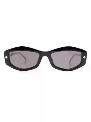 Alexander McQueen Spike-studded Geometrical Sunglasses - Black