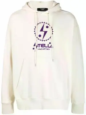 Stella McCartney Logo Print Hoodie - Neutrals