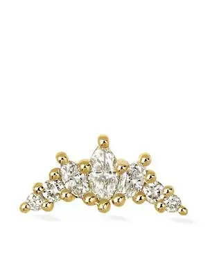 LARK & BERRY 14kt Yellow Majestic Crescent Diamond Stud Earring - Gold