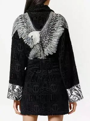 Philipp Plein Silver Eagle Short Bathrobe