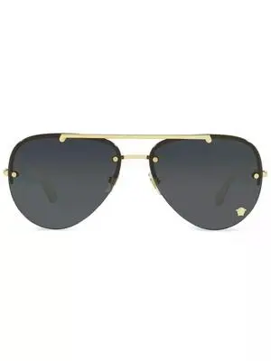 Versace Medusa Glam Pilot-frame Sunglasses - Gold