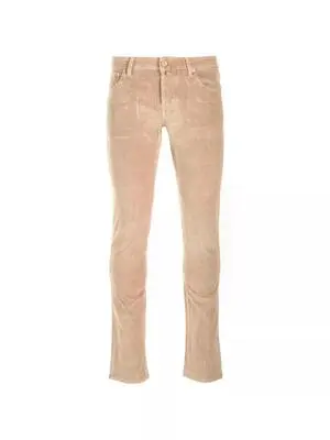 Jacob Cohen Slim-cut Corduroy Trousers - Neutrals