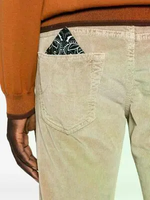 Jacob Cohen Slim-cut Corduroy Trousers - Neutrals