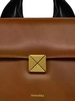 Nanushka Logo-stamp Tote Bag - Brown