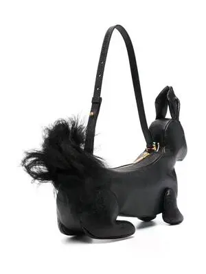 Thom Browne Grained-texture Leather Shoulder Bag - Black