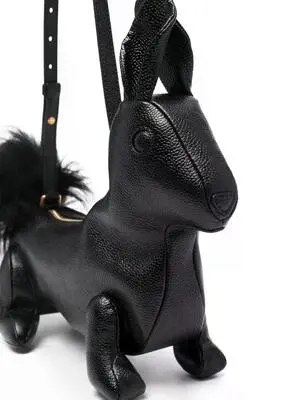 Thom Browne Grained-texture Leather Shoulder Bag - Black