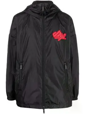 Dsquared2 Chest Logo-patch Hooded Jacket - Black