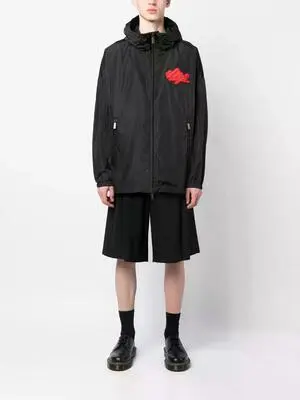 Dsquared2 Chest Logo-patch Hooded Jacket - Black