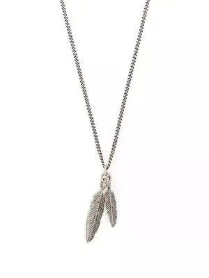 Emanuele Bicocchi Twin Feather Pendant Necklace