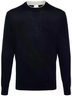 Eleventy Contrasting-trim Jumper - Blue