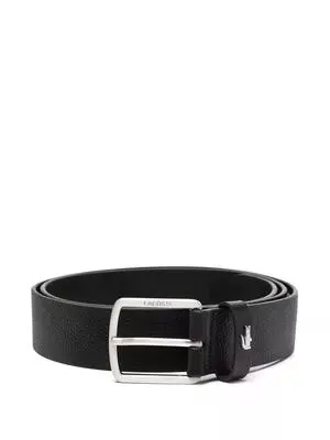 Lacoste Grained Leather Belt - Black