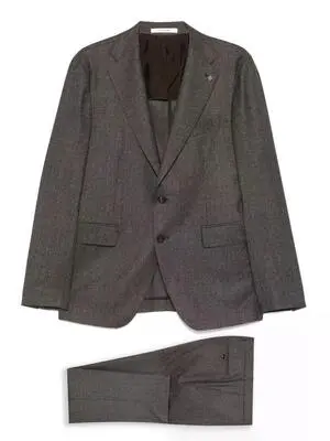 Tagliatore Virgin-wool Single-breasted Suit - Grey
