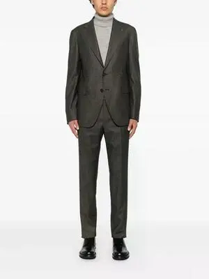 Tagliatore Virgin-wool Single-breasted Suit - Grey
