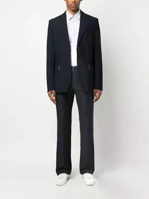 Etro Striped Wool Trousers - Blue
