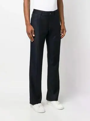 Etro Striped Wool Trousers - Blue