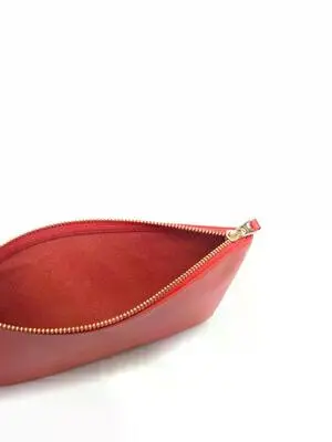 Comme Des Garçons Logo-print Leather Pouch - Orange