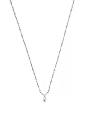 Emanuele Bicocchi Diamond Eye Skull Pendant Necklace - Silver