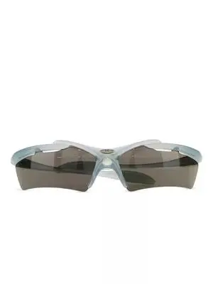 Balenciaga Turbo Rectangle-frame Sunglasses - Grey