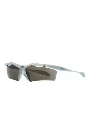 Balenciaga Turbo Rectangle-frame Sunglasses - Grey