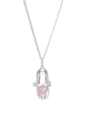 CAPSULE ELEVEN Capsule Crystal Pendant Necklace - Silver