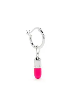 TRUE ROCKS Mini Pill Hoop Earring - Silver