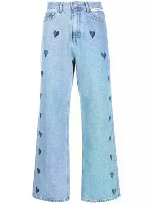 KIMHEKIM Heart-print Flared Jeans