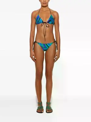 Emilio Pucci Iride-print Bikini Bottom - Blue