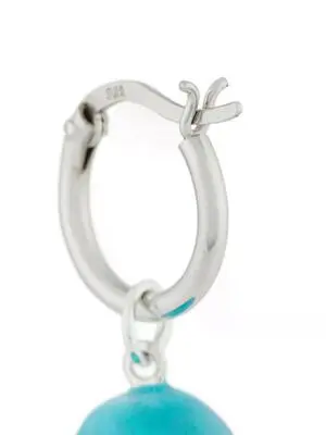 TRUE ROCKS Small Skull Hoop Earring - Silver