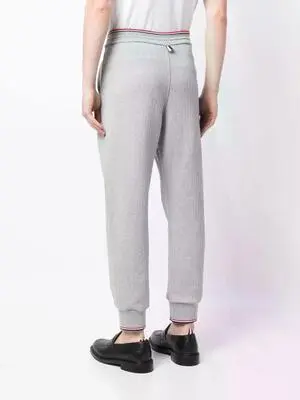 Thom Browne Herringbone-pattern Logo-patch Track Pants
