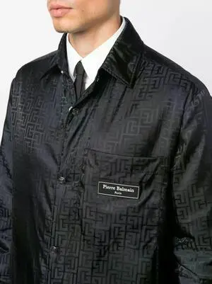Balmain Monogram Graphic Print Overshirt