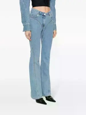 MUGLER Seam-detail Flared Jeans