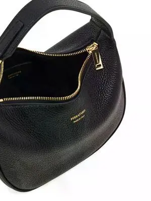 FERRAGAMO Mini Leather Tote Bag - Black