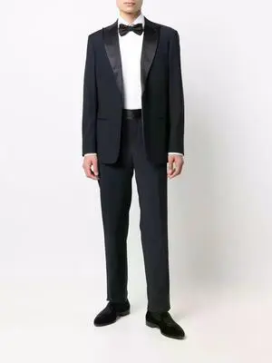 Giorgio Armani Single-breasted Tailored Dinner Suit - Blue