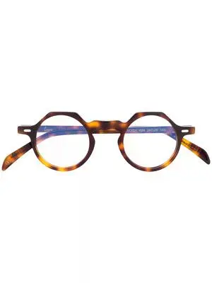 LESCA Yoga Tortoiseshell Glasses - Brown