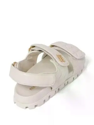 Miu Miu Matelassé Logo-plaque Sandals
