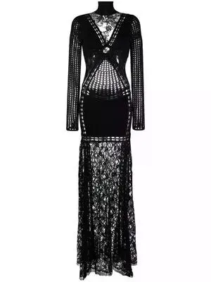 Roberto Cavalli Lace Panelled Gown