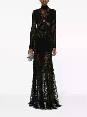 Roberto Cavalli Lace Panelled Gown