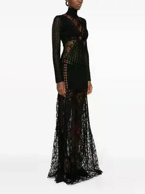 Roberto Cavalli Lace Panelled Gown