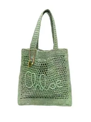 Chloé Embroidered Logo Tote Bag