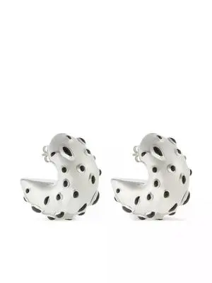 COURREGES Infinity Flecked Hoop Earrings