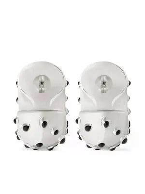 COURREGES Infinity Flecked Hoop Earrings