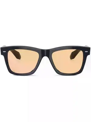 Oliver Spencer Rectangle-frame Glasses - Black