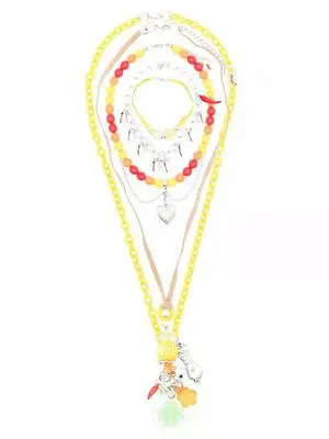 AMIR SLAMA Four-strand Charm Necklace - Multicolour